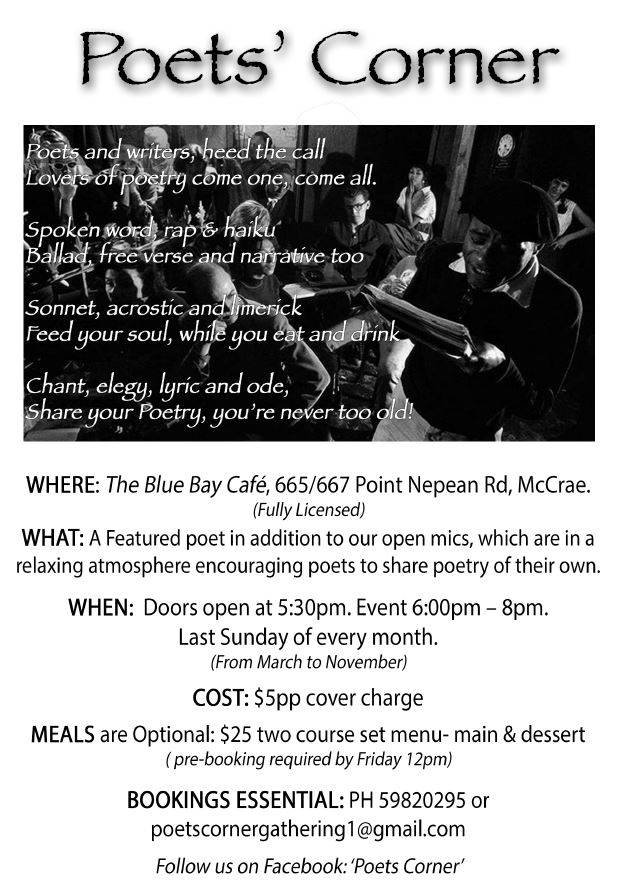 Poets’ Corner Features Steve Smart | Australian Poetry